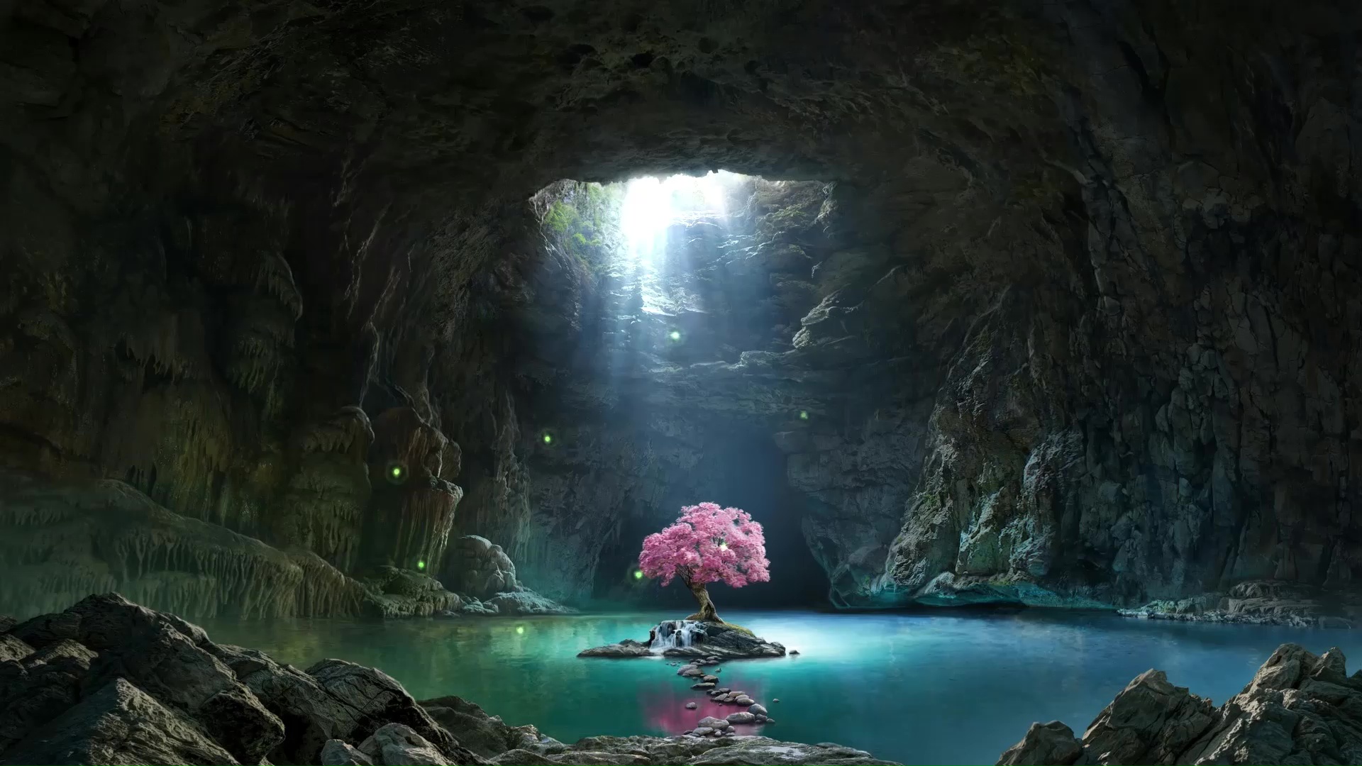 Cave Lake Live Wallpaper - MoeWalls