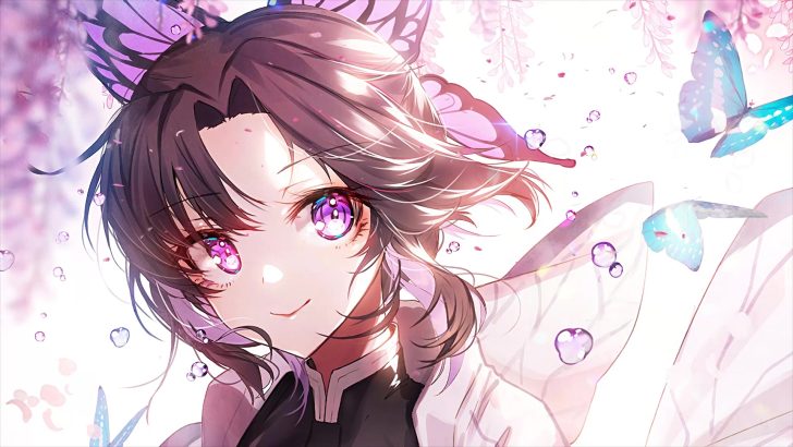 Shinobu Dark Butterfly Kimetsu No Yaiba Live Wallpaper - MoeWalls