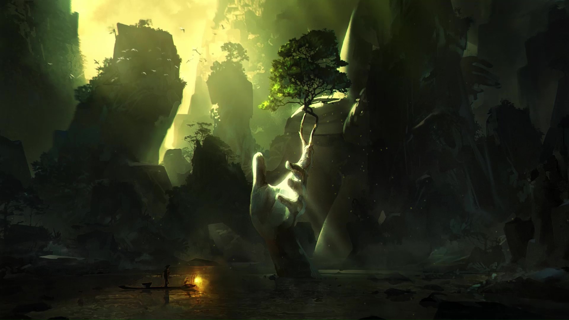 Mother Nature Lantern Gondola Live Wallpaper - MoeWalls