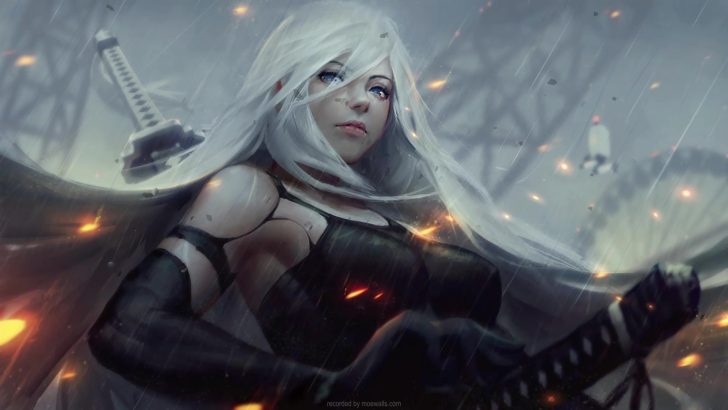 Katana Flowers Field NieR: Automata X Naraka Live Wallpaper - MoeWalls