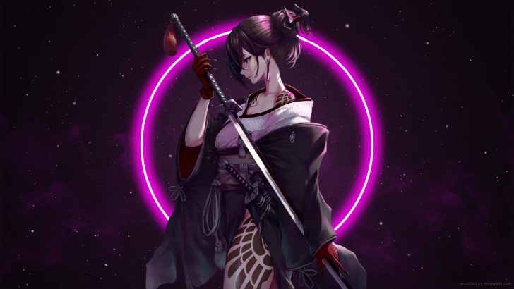 Akeha Samurai Assassin Monochrome NieR Reincarnation Live Wallpaper ...