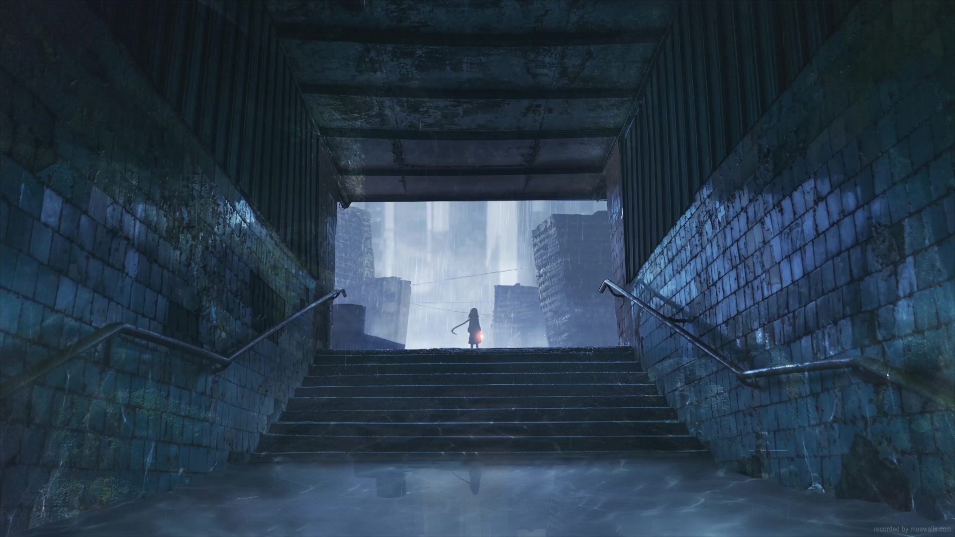 Anime Ruined City Background