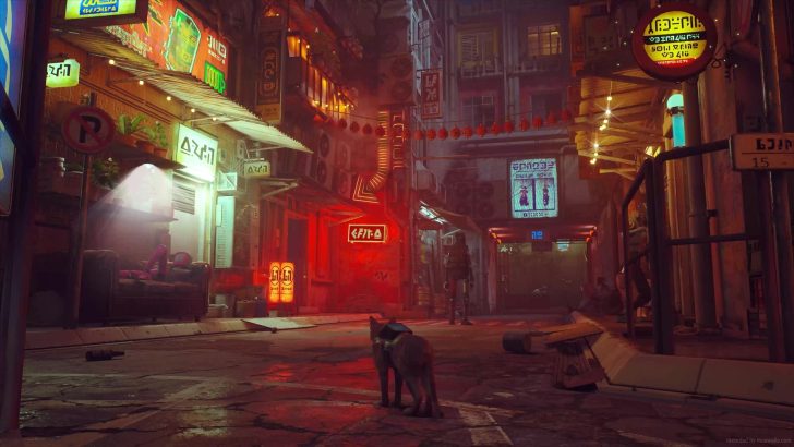 Dystopian Midtown Stray Live Wallpaper - MoeWalls