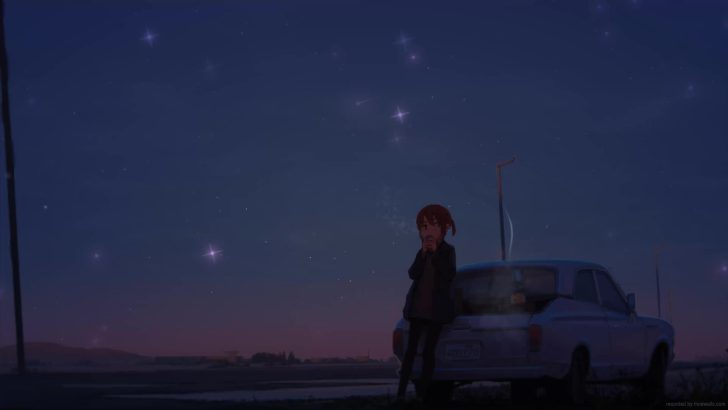 Lofi Anime Girl Chilling Drinking Coffee Live Wallpaper - MoeWalls
