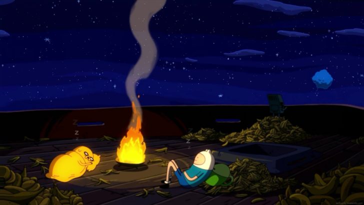Jake Listens To Music Alone At Night Adventure Time Live Wallpaper ...