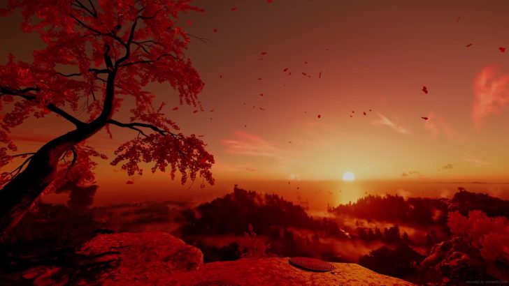 Meditating Sunset Sky Ghost Of Tsushima Live Wallpaper - MoeWalls