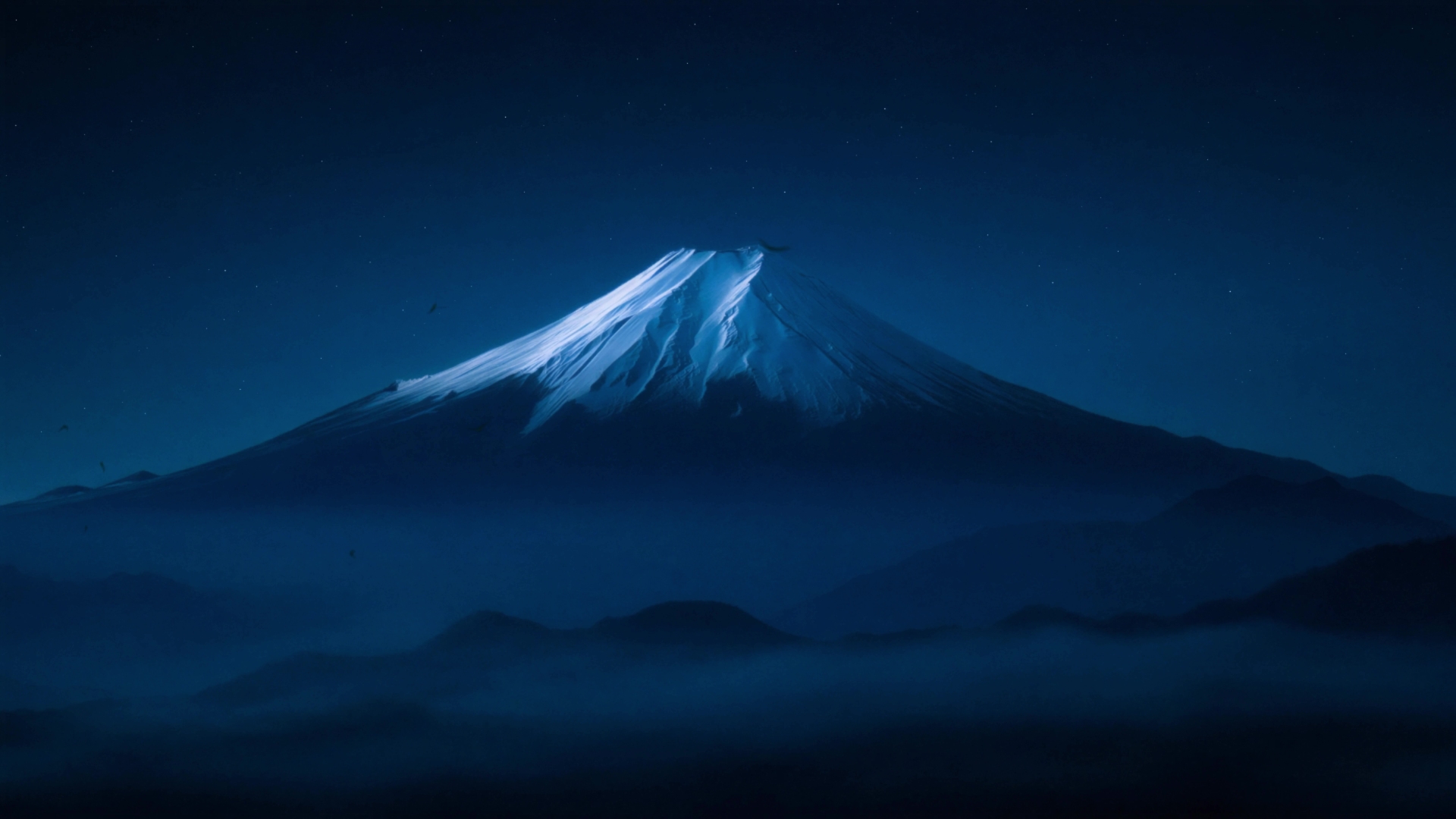 Mount Fuji Starry Moonlight Live Wallpaper - MoeWalls