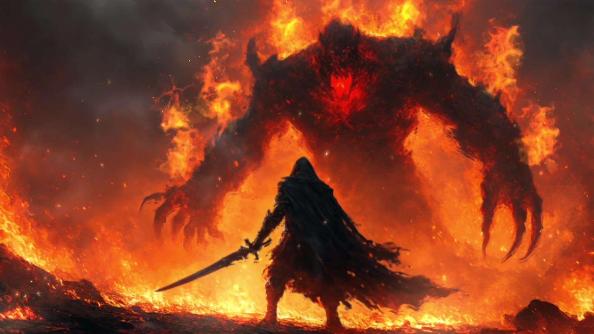 Shadow Knight Vs Titan Flame Live Wallpaper - MoeWalls