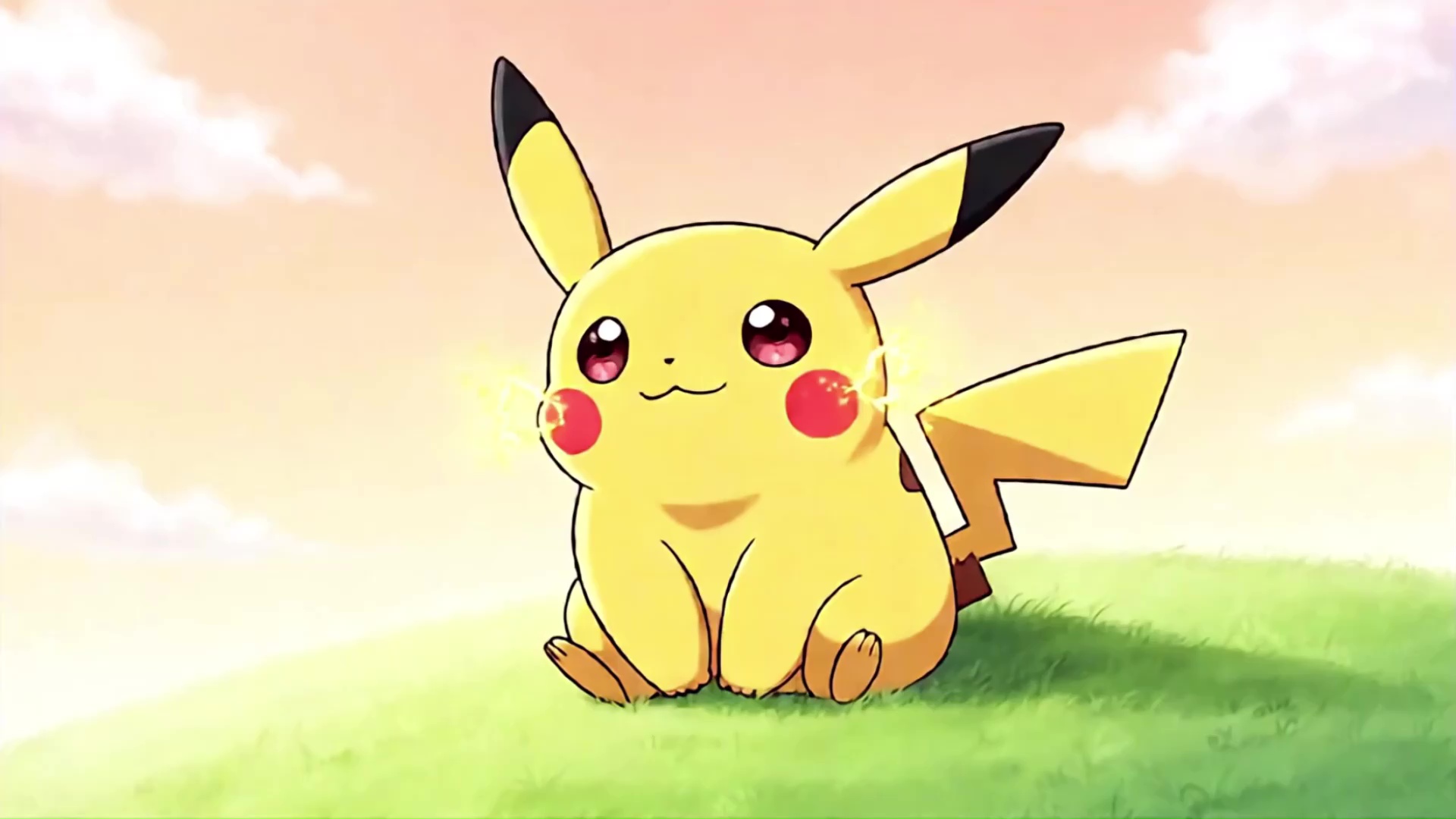 Pikachu Sitting In Field Pokemon Live Wallpaper - MoeWalls