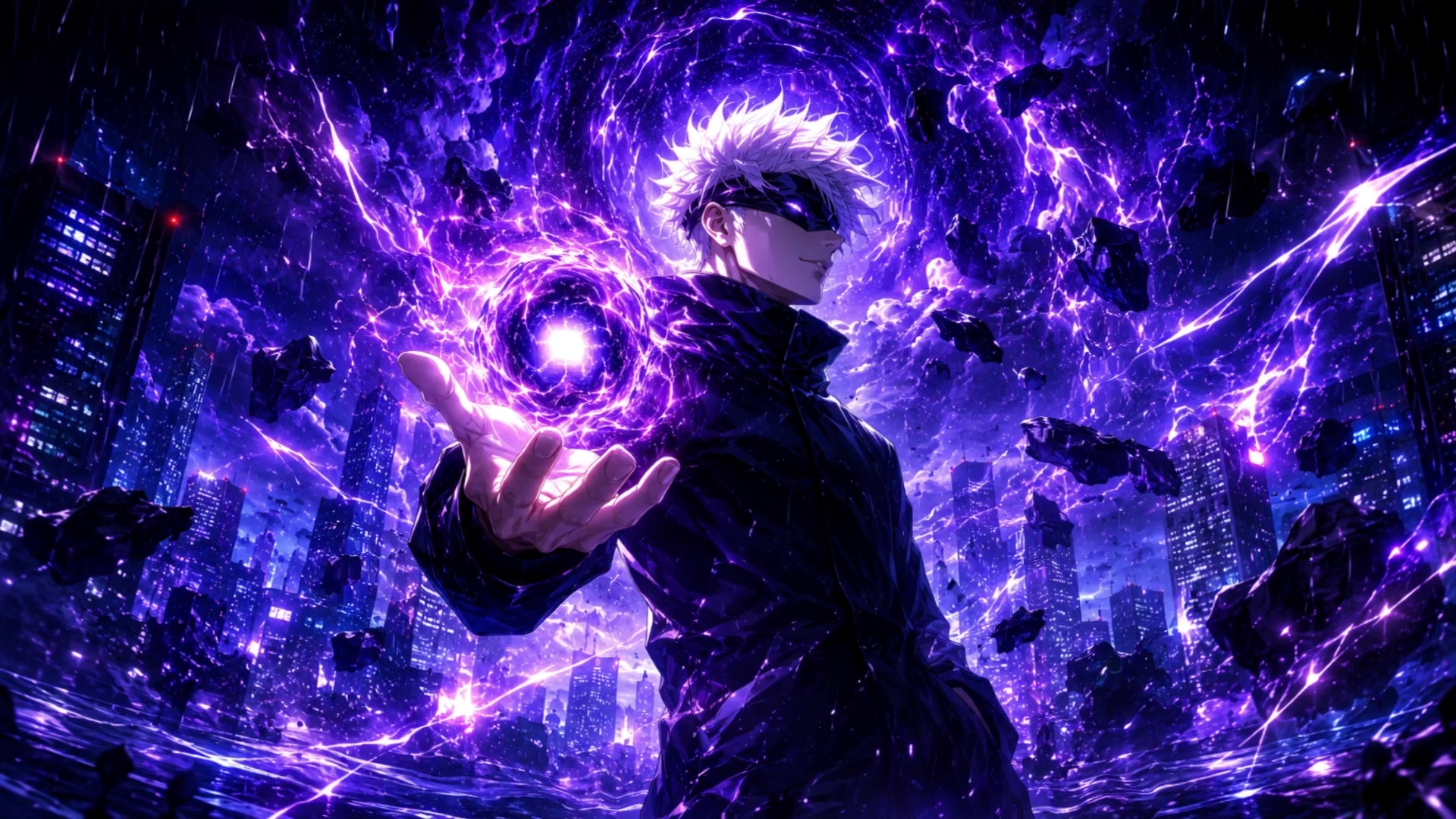 Gojo Hollow Purple Jujutsu Kaisen Live Wallpaper - MoeWalls