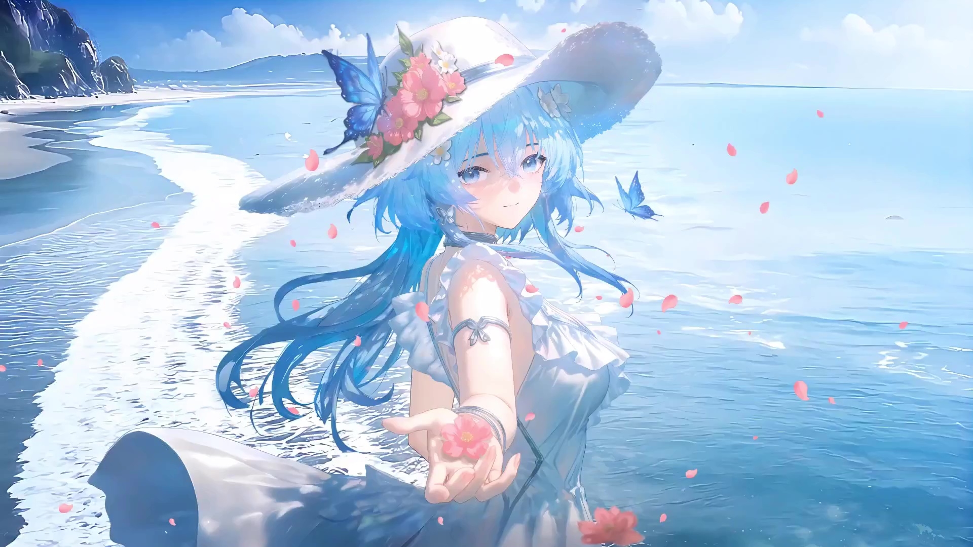 Shorekeeper Summer Beach Wuthering Waves Live Wallpaper - MoeWalls
